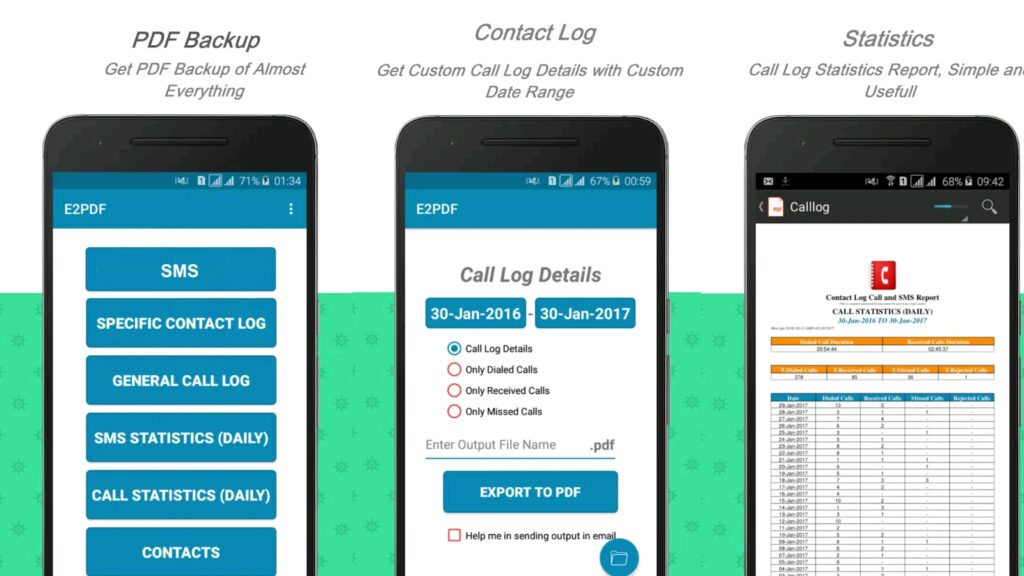 E2PDF SMS Call Backup Restore App Review – Earn Jatin